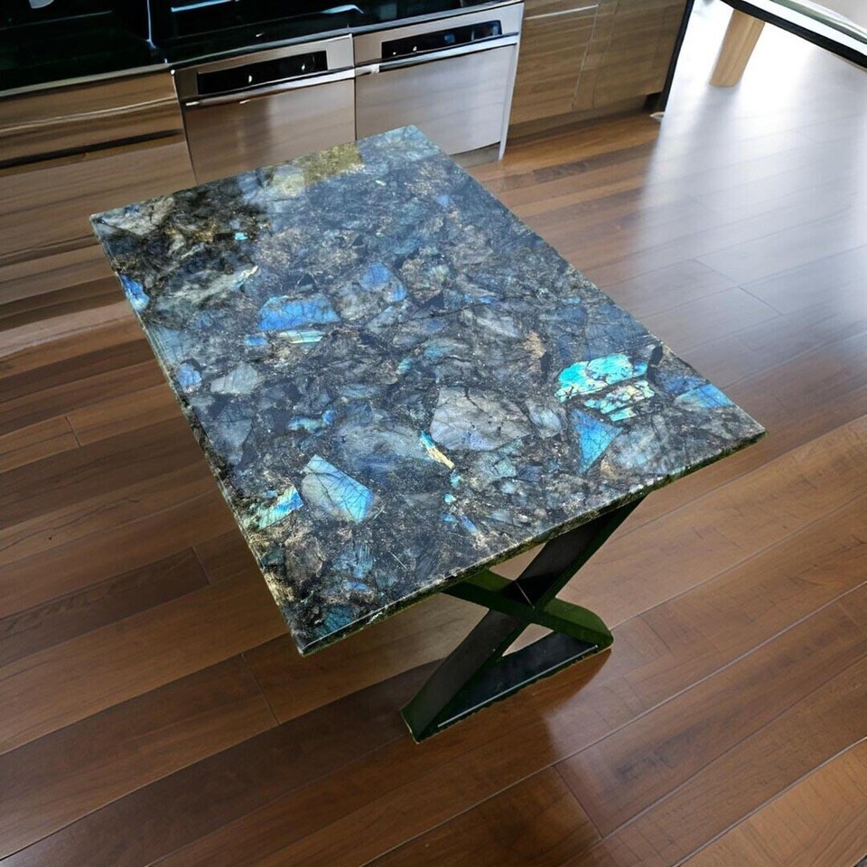 Random Gemstone Labradorite Center Dining Table Handmade Furniture ...