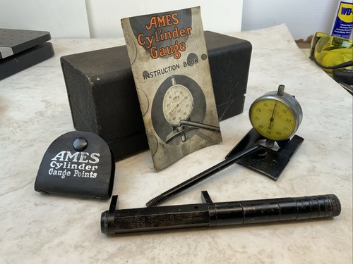 Vintage AMES Cylinder Gauge Kit, Setting Tool, Gauge Points, Indicator ...