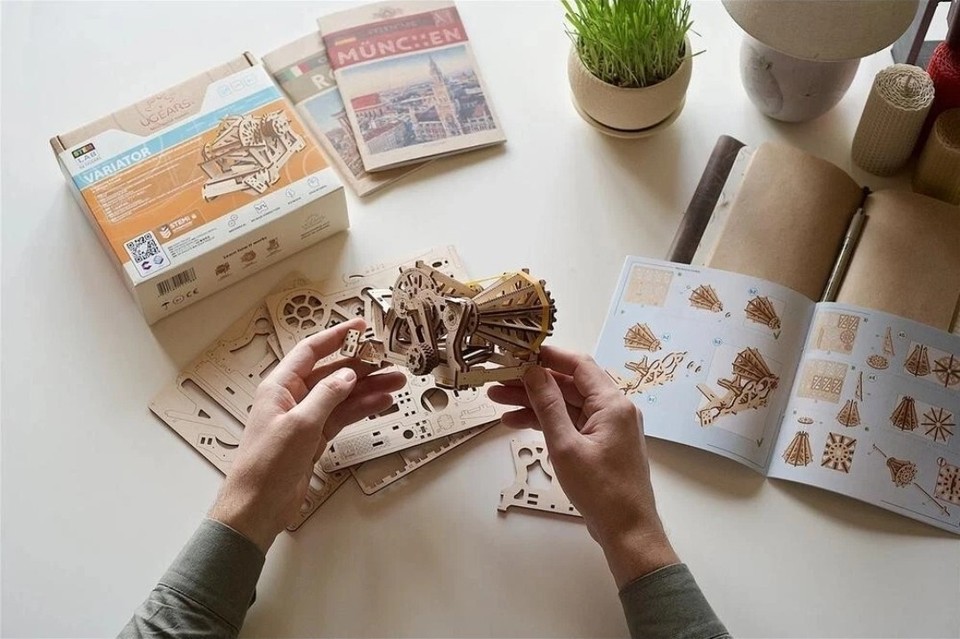 TWO PACK Ugears STEM LAB Variator & Differential Wooden Mechanical ...