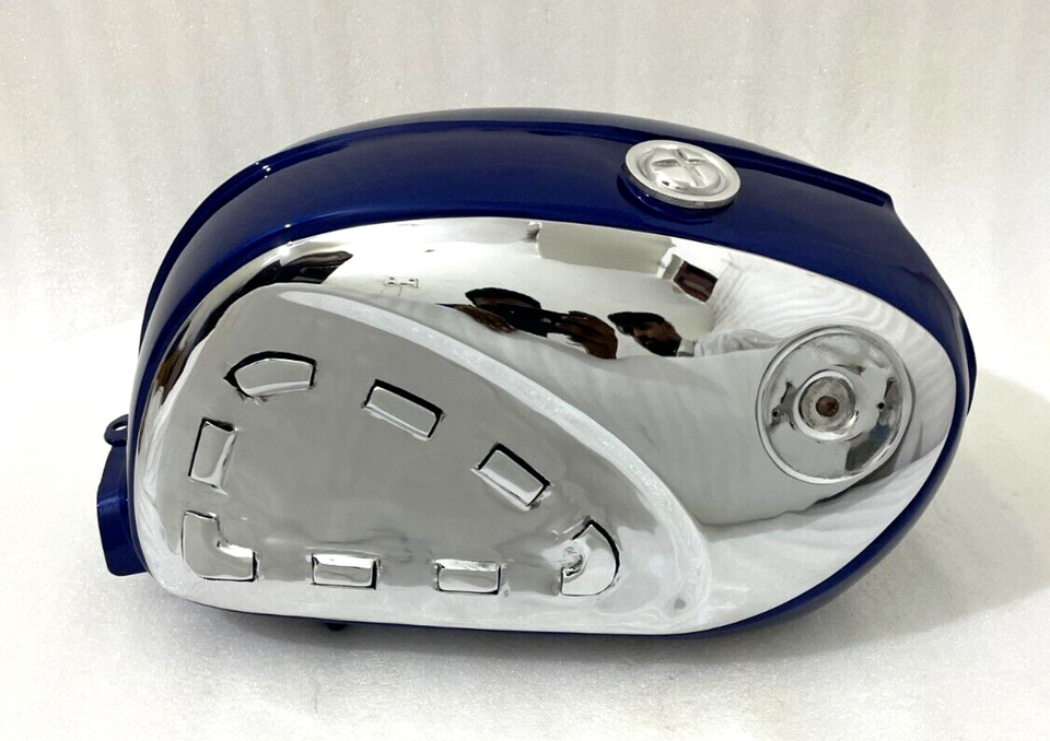 1961-1968 Honda CB77 305 Superhawk Steel Blue Fuel Tank +CHROME SIDE ...