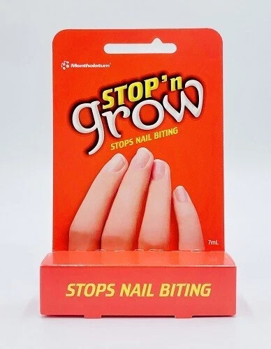 Stop n Grow Nail Biting Deterrent 7mL Stops Nail Biting Mentholatum ...