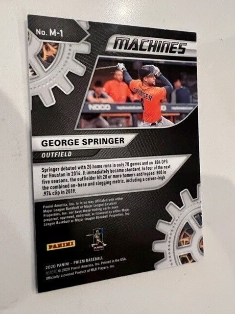 2020 Panini Prizm George Springer Machines baseball card | eBay