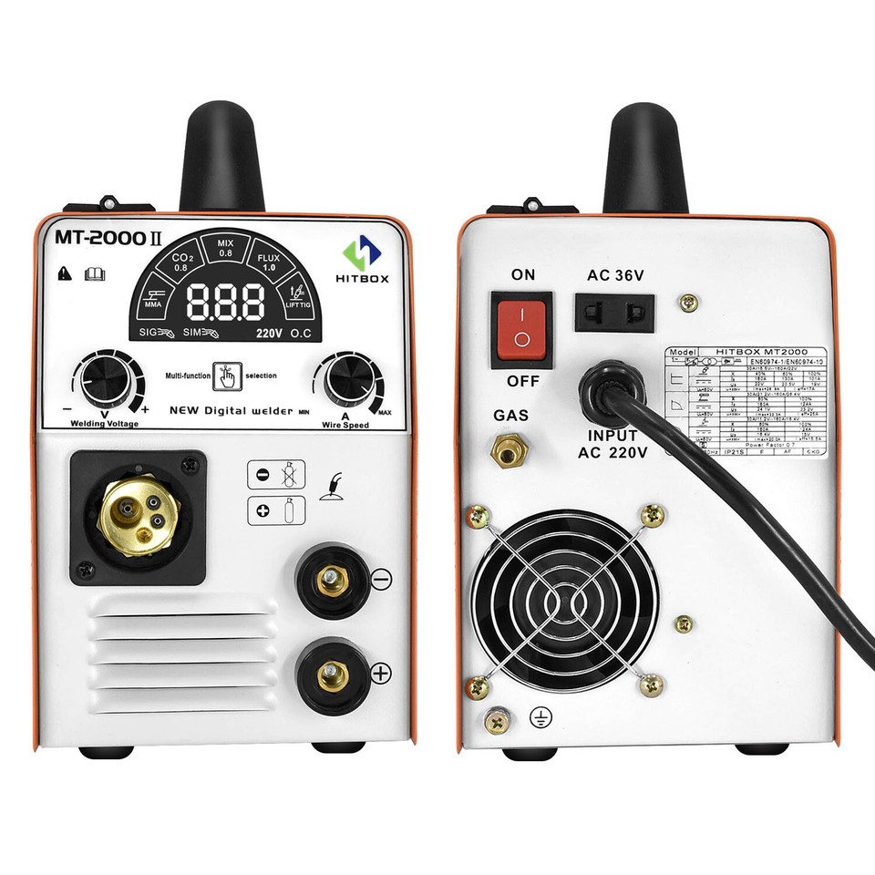 4 in1 200A MIG Welder Inverter Gasless/Gas ARC TIG MIG Welding Machine ...