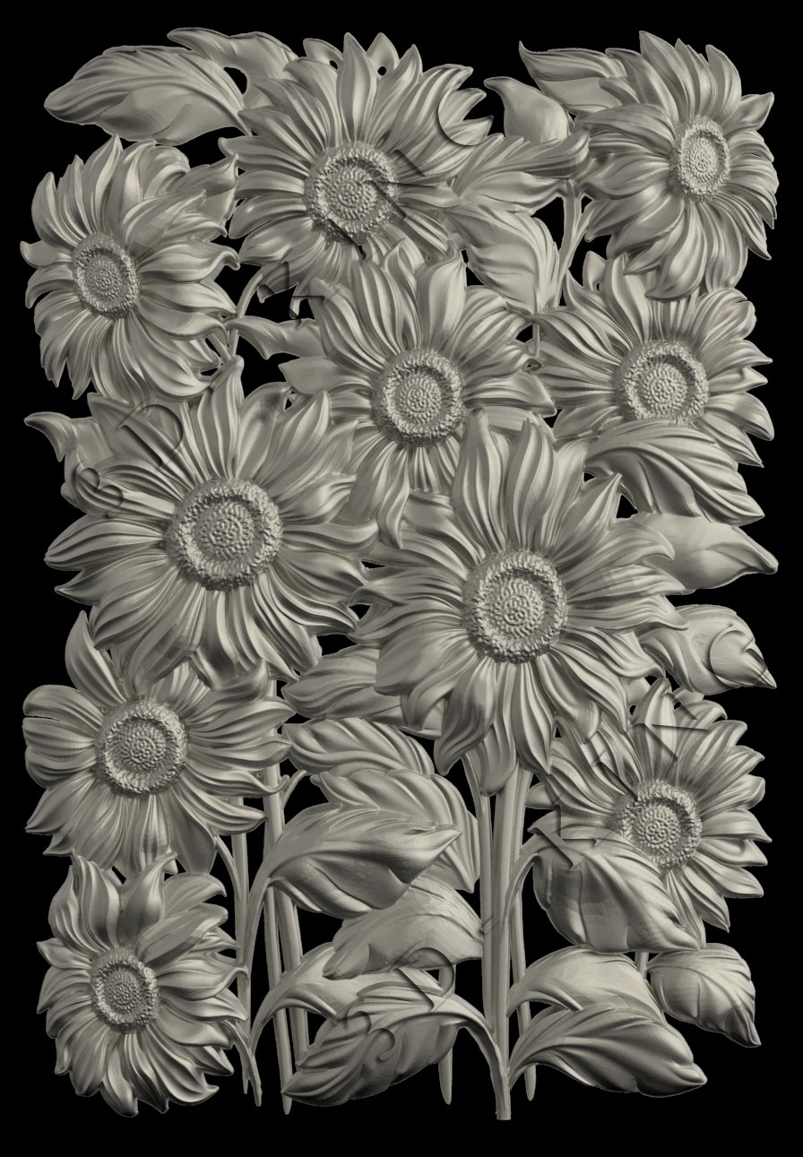 24 Pcs STL 3D Models FLOWERS & BOUQUETS for CNC Router Aspire Artcam 3D ...