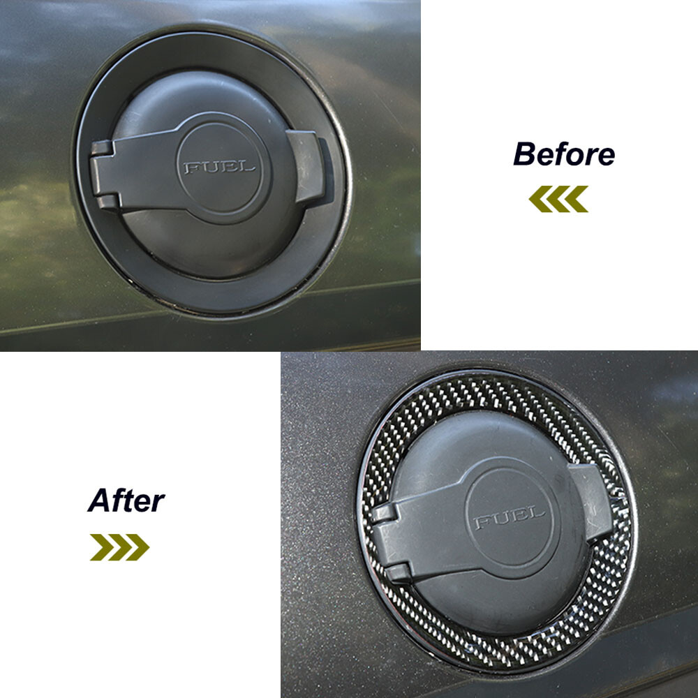 Carbon Fiber Fuel Filler Gas Cap Trim Ring Cover Sticker for Dodge ...