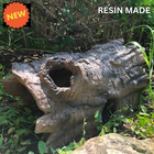 Hiding Place Fish Protector Koi Pond Realistic Faux Log Fish Cave ...