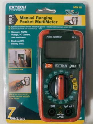 Extech MN10 Manual Ranging Pocket Multimeter | eBay