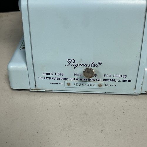 Vintage Paymaster Series X-900 Check Writer WORKS! | eBay