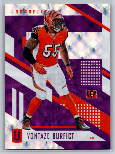 Vontaze Burfict 2017 Panini Unparalleled Purple Future Frame /99 #40 ...