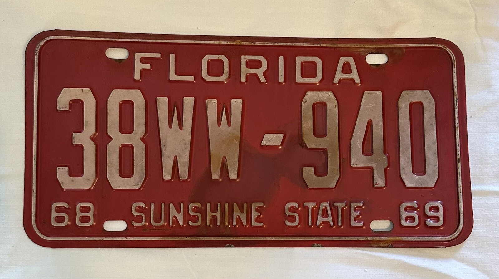 Unrestored Vintage Florida License Plate Double Digits 68-69 | eBay