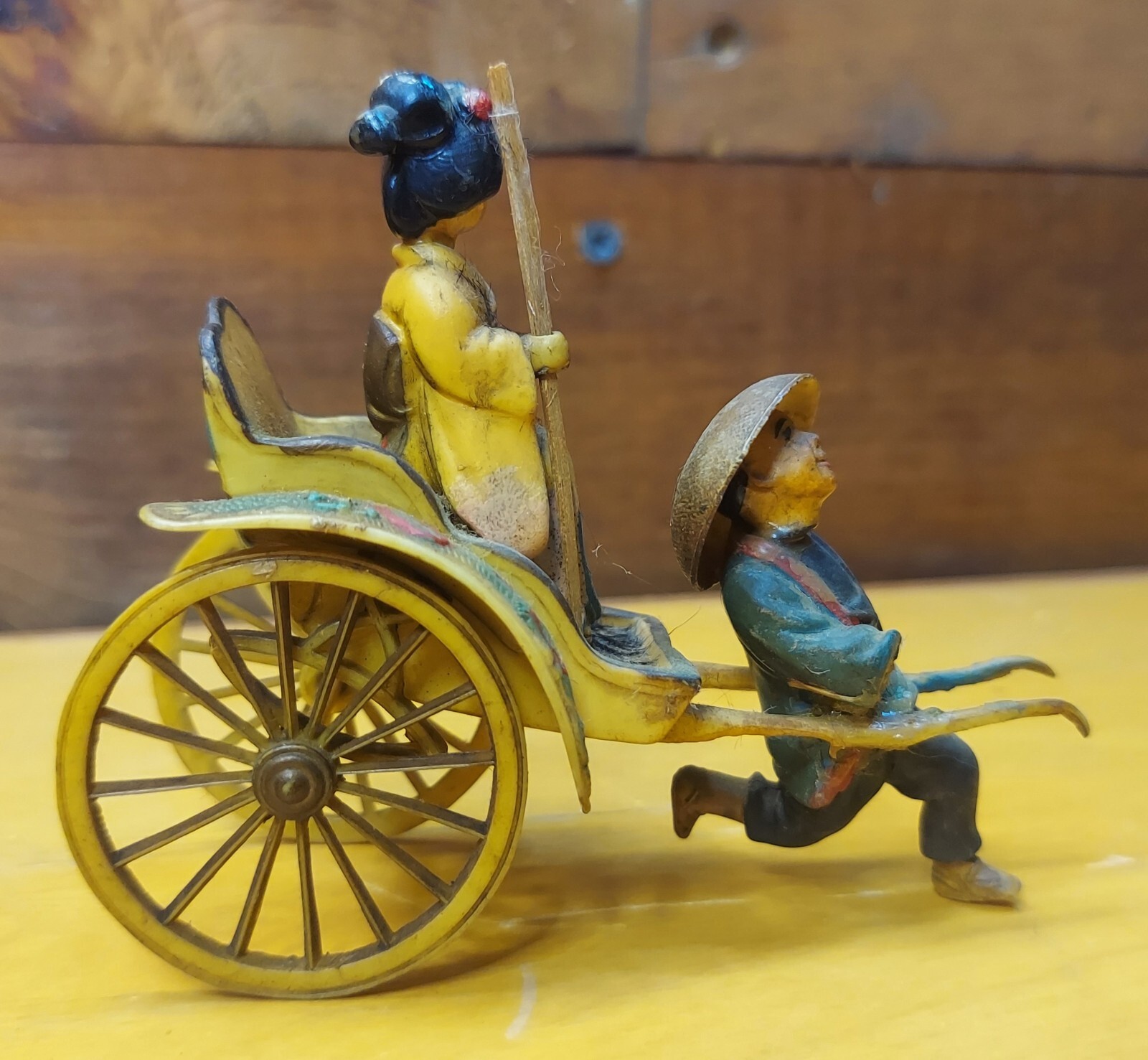 Vintage Japan Rickshaw Hand-Painted Pedicab Dragon Geisha Girl Colorful ...