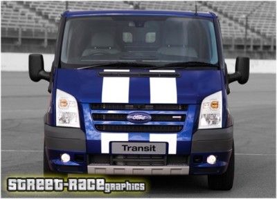 Ford Transit MK1 - MK7 bonnet / hood racing stripes graphics stickers ...
