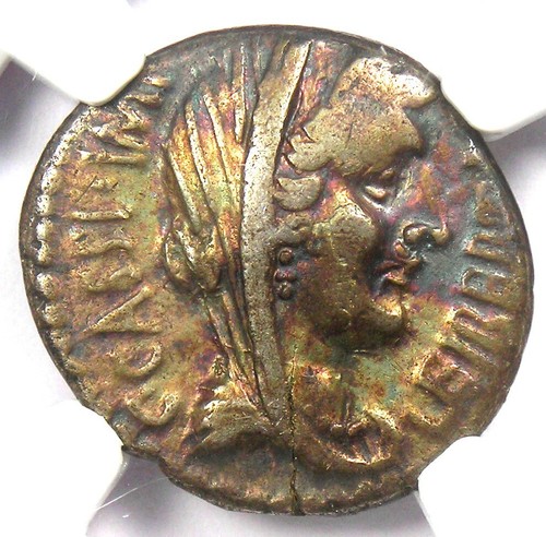 Cassius AR Denarius Libertas Spinther Roman Coin 42 BC - Certified NGC ...