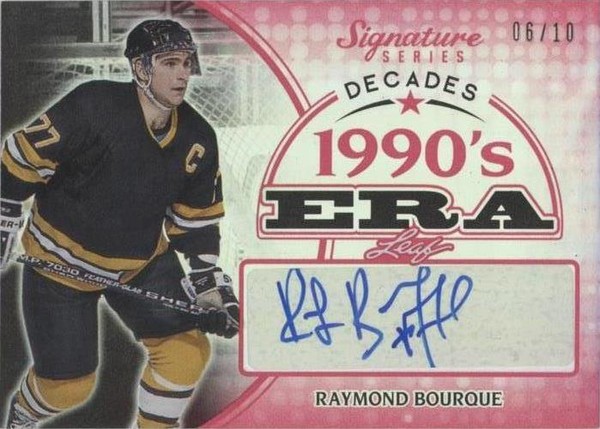 2015 Leaf Signature Series - Decades Autographs Red #SD-RB1 Ray Bourque ...
