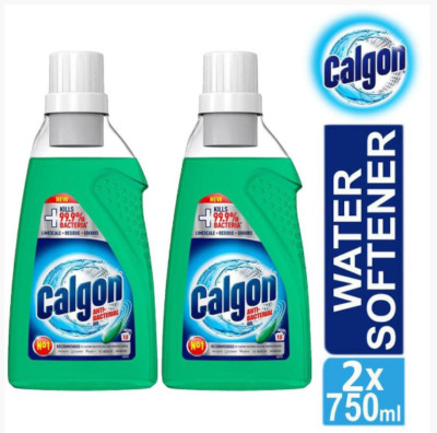 2 x Calgon 3-in-1 Antibacterial Washing Machine Gel Limescale Cleaner ...