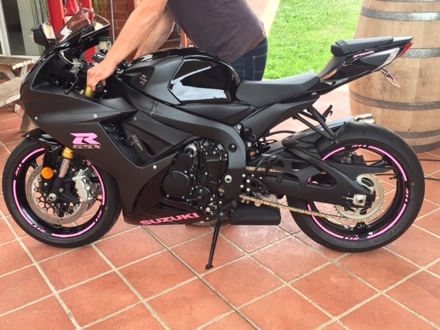 CUSTOM MOTORCYCLE RIM STRIPE WHEEL DECAL TAPE STICKERS SUZUKI GSXR 600 ...