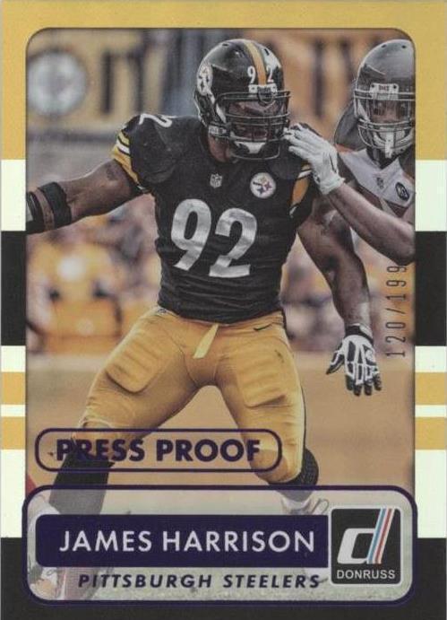 2015 Panini Donruss - James Harrison #157 Purple Press Proof /199 for ...