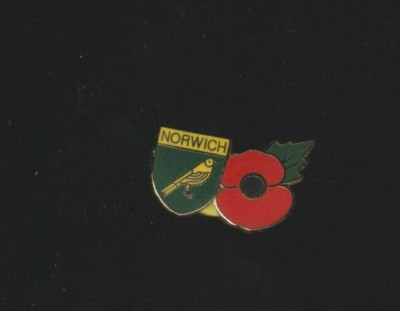 NORWICH CITY F.C. Commemorative Club Crested Enamel Badge FREE POST UK ...