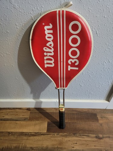 Wilson T3000 Vintage Tennis Racquet with Protective Zipper Cover Case ...