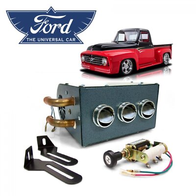 Compact 12V Under Dash Auxiliary Cab Heater Box Fits 1948-56 Ford F1 ...