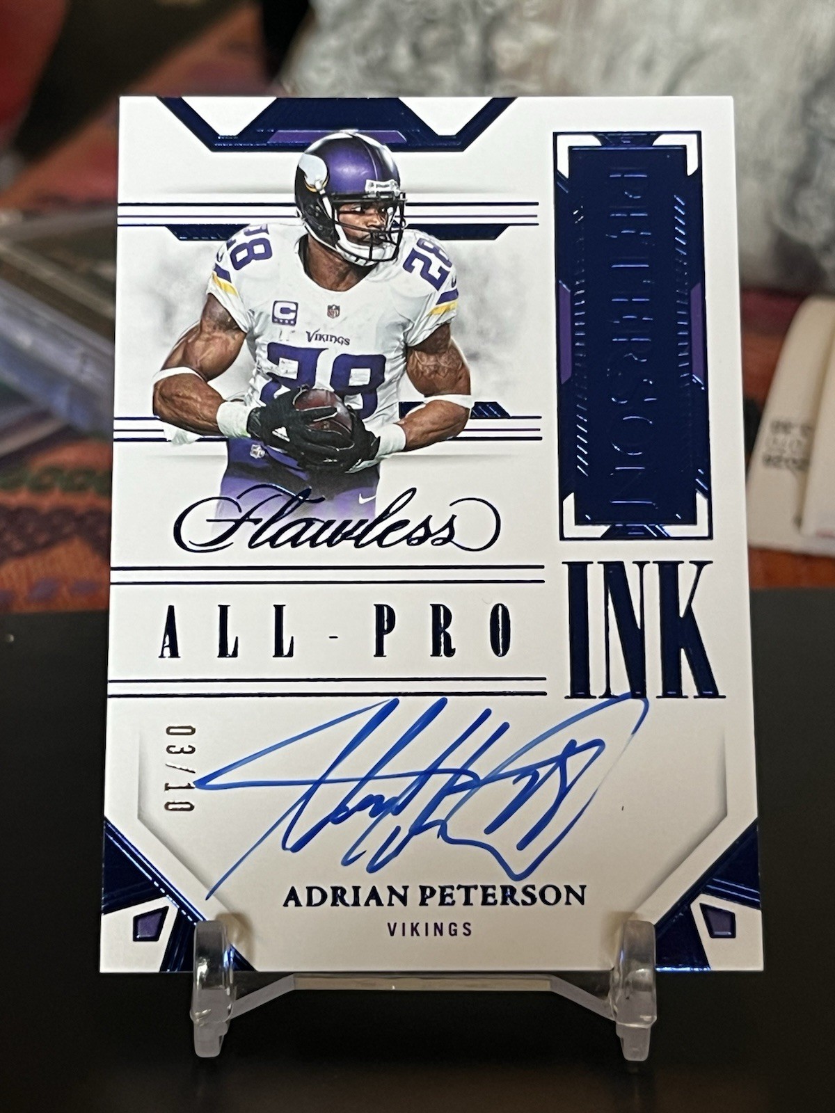 2022 Flawless Football All Pro Ink Adrian Peterson /10 On Card ! | eBay