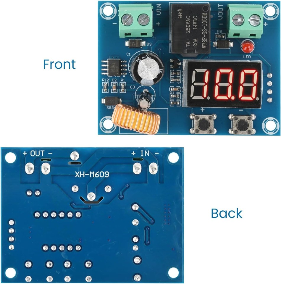 3Pcs Low Voltage Disconnect Module XH-M609 12-36V Battery Low Voltage ...