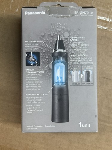Panasonic ER-GN70-K Nose & Facial Hair Trimmer Cleaning System Sealed | eBay