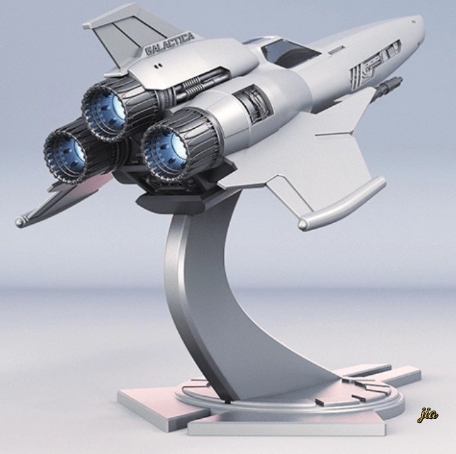3D Printing 1/32 Battlestar Galactica Viper MK II fighter jet Model Kit ...