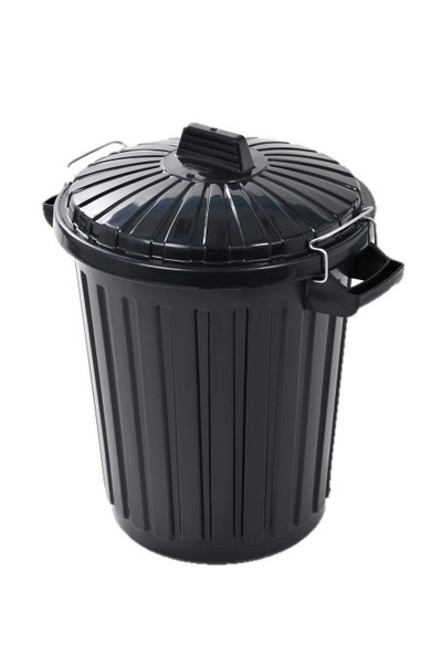 Curver 70l Black Plastic Waste Bin and Lid for sale online | eBay
