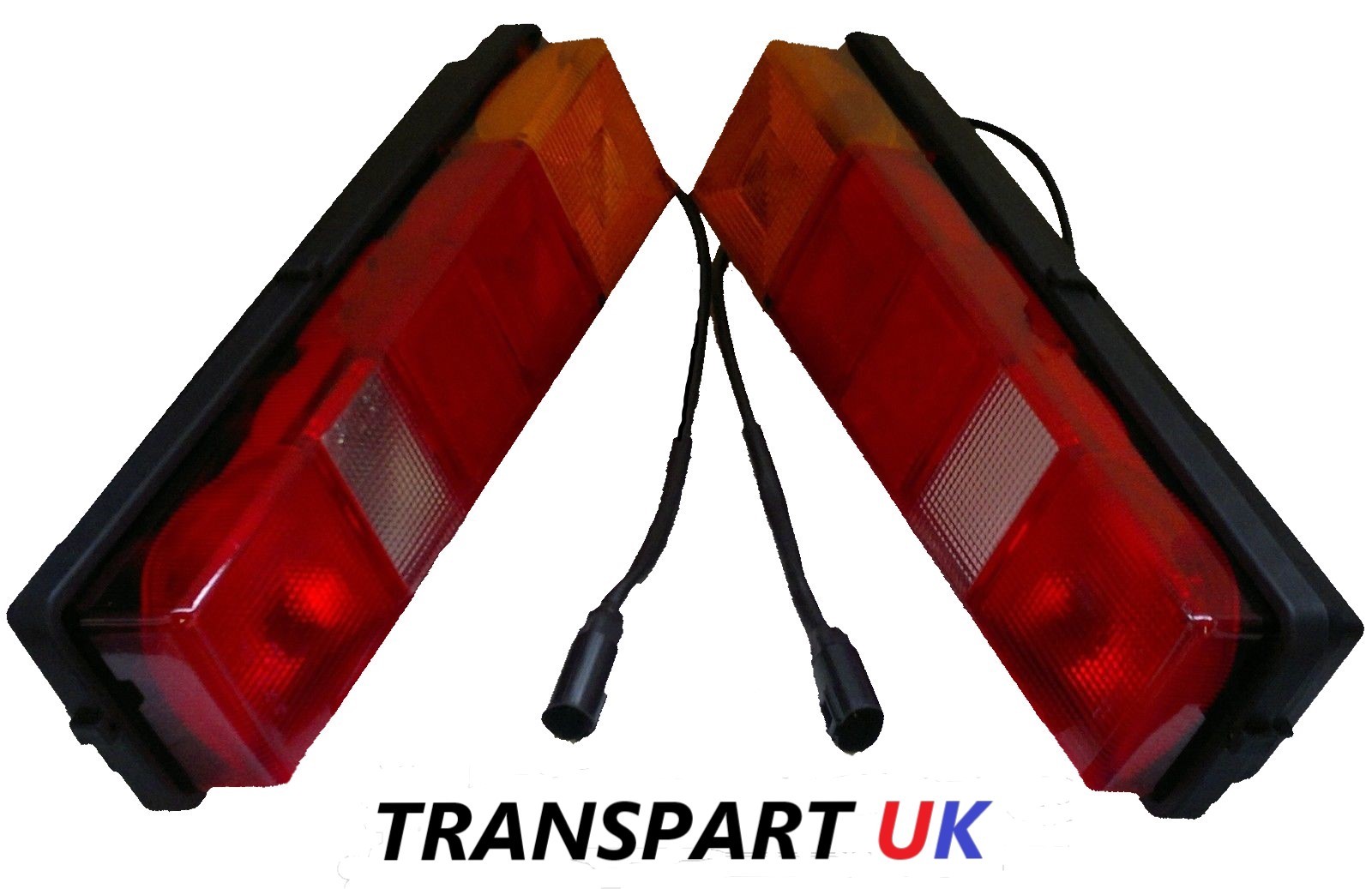 For Ford Transit MK7 Tipper Rear Tail Lights Lamps Complete Pair Pickup ...