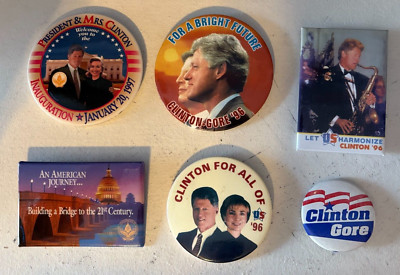 Bill Clinton/Al Gore Presidential Campaign Button Mixed Lot (1992 and ...