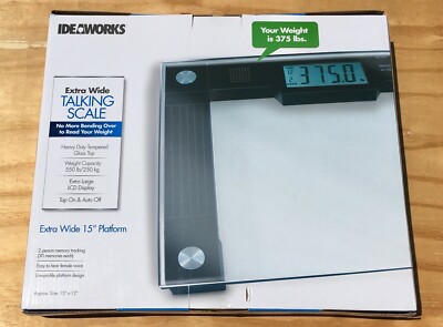 IdeaWorks Extra Wide 15” Talking Tempered Glass Top Scale | eBay