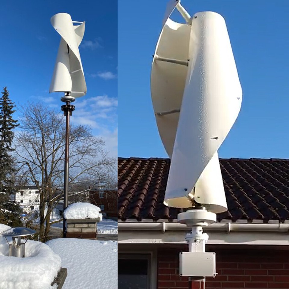 800W Vertical Wind Turbine 12V 24V 48V Maglev Wind Power Generator w ...