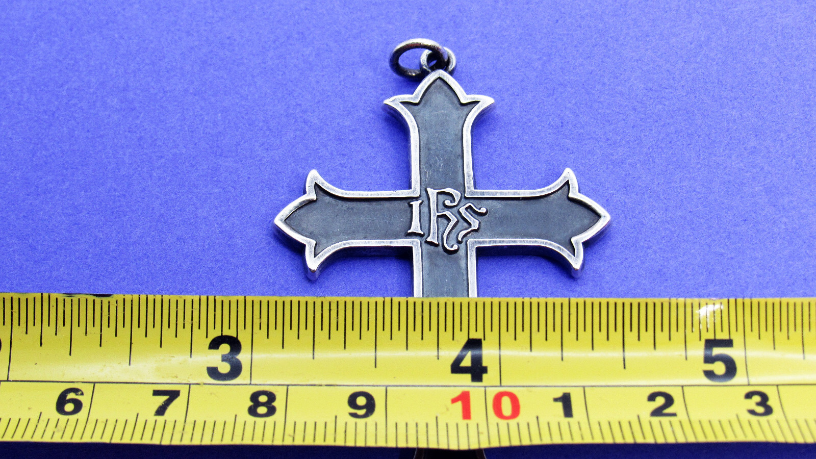 Retired JAMES AVERY IHS Cross Pendant Sterling Silver - Gem