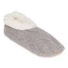 Mixit Women's Knit Slipper Socks Size S/M or 6/7 Solid Gray New Gripper ...