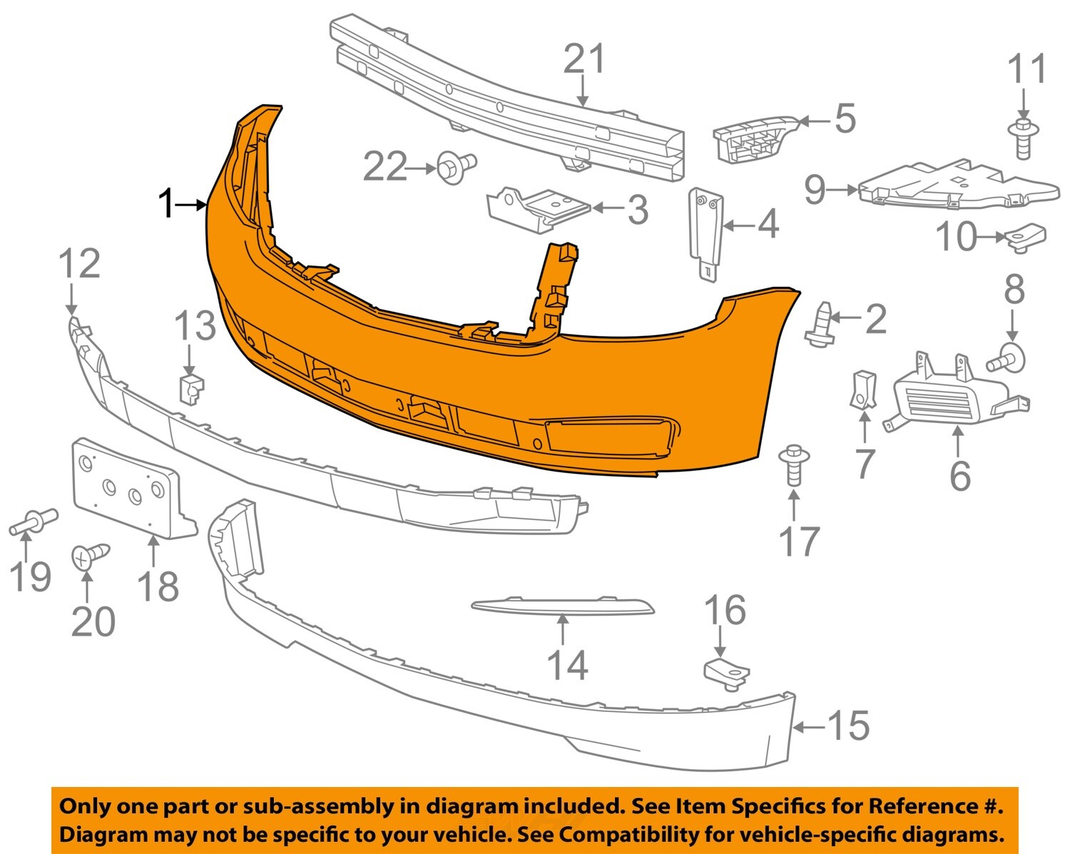 GM OEM 15-20 Suburban,Tahoe Front Bumper Bumper Components-Bumper Cover ...