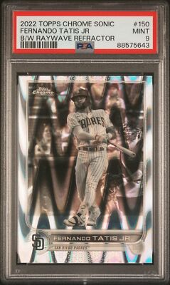 2022 TOPPS CHROME SONIC #150 FERNANDO TATIS JR BW RAYWAVE REFRACTOR PSA ...
