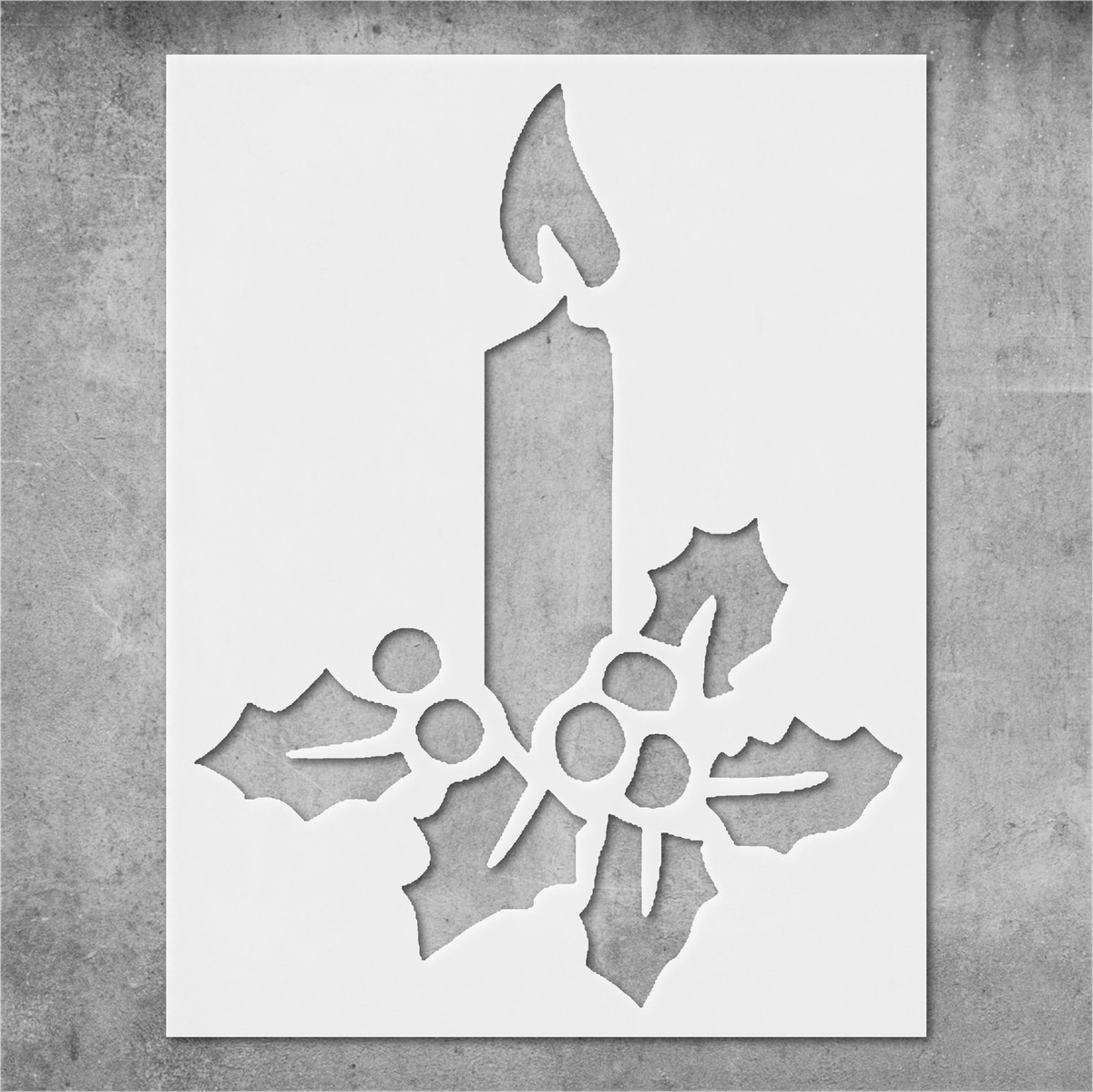 Christmas Stencil Candle