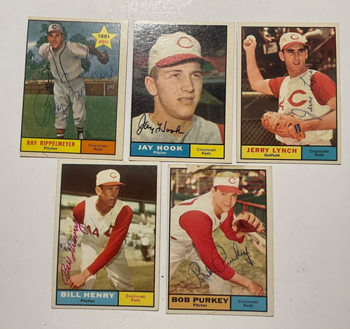 1961 Topps signed Cincinnati Reds lot of 5 deceased vintage vtg | eBay