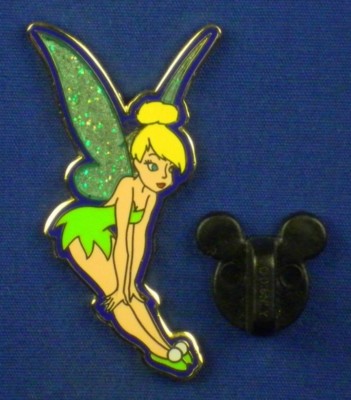 Tinker Bell Hands on Knees sparkle wings DLR Pin # 28848 | eBay