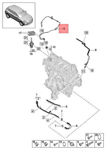 Genuine PORSCHE Cayenne Macan 95B Vent Hose Upper Centre PAC121081A | eBay