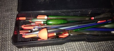Angling times float box full up 45 various floats drennan wagglers ...