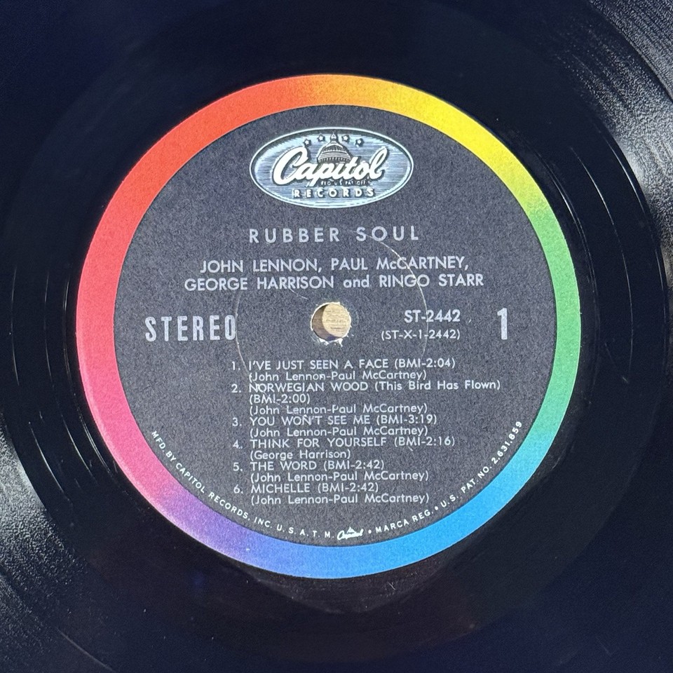 Beatles - RUBBER SOUL - Vinyl LP (ST 2442) Capitol Records VG+/VG Play ...
