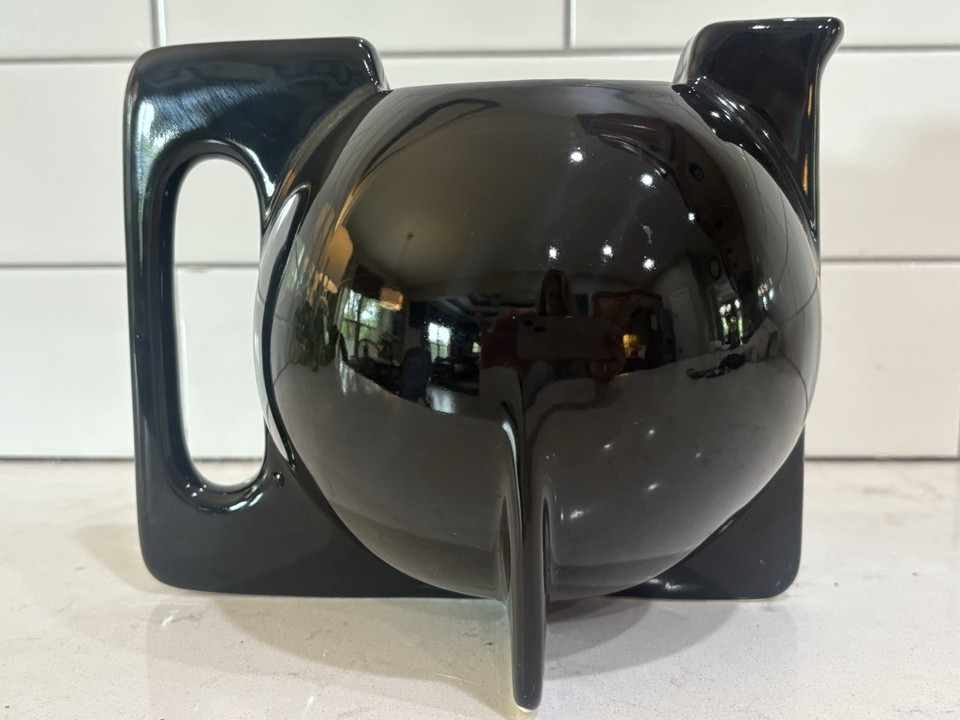 Vintage Bauhaus Memphis Style Mid Century Modern MCM Teapot Black No ...