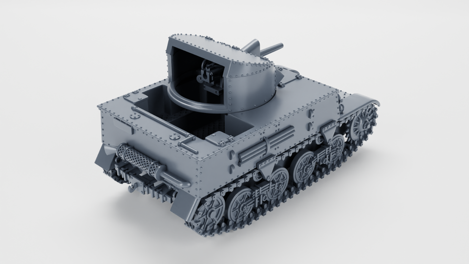 WW2 BELGIUM TANK HUNTER VICKERS T13 B3 3D PRINTED, MANY SCALES ...