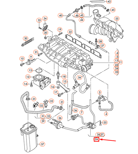 OEM AUDI A3 8P VACUUM SYSTEM CONNECTING PARTS 06J133781BT OE | eBay