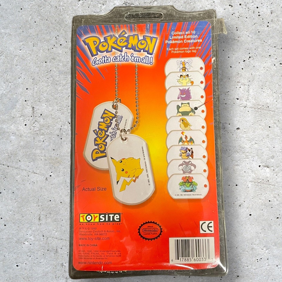 Vintage Pokemon Collectible Dog Tags Limited Edition Catch 'em ...