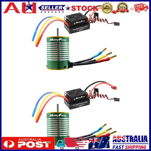 HOBBYFANS 3650 Brushless Motor + 60A ESC Combo Set for 1/10 RC Car ...