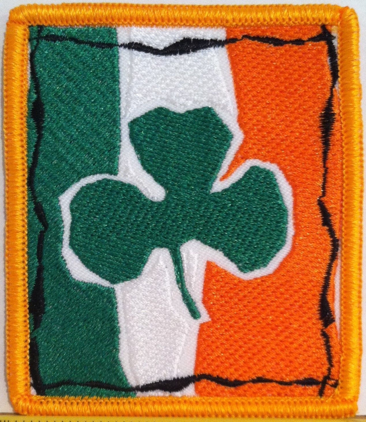 IRISH BIKER IRON ON PATCH GREEN SHAMROCK LUCKY IRISH CLOVER | eBay