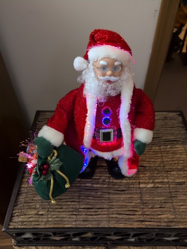 Vintage Fiber Optic Santa Claus 16 Inch Musical Christmas | eBay